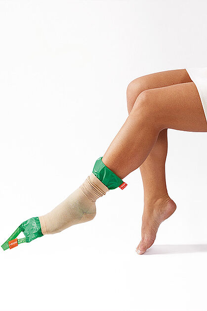 Easy Slide för påtagning av strumpor med öppen tå